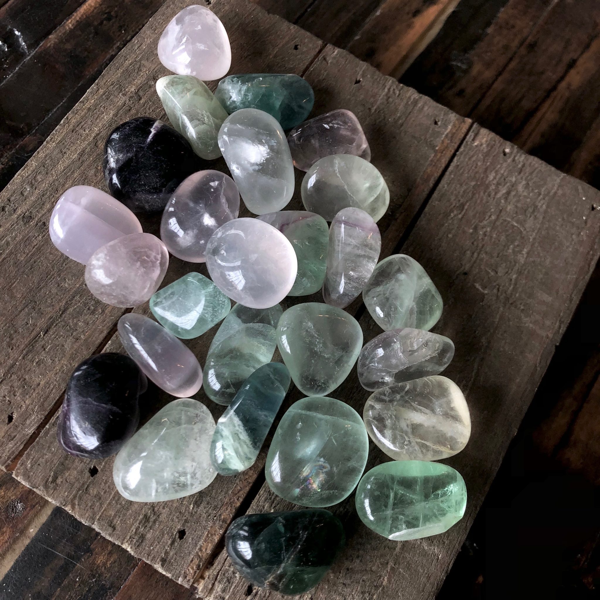 3 Polished Fluorite Stones. - RitualCravt | Metaphysical & Witchy Wares