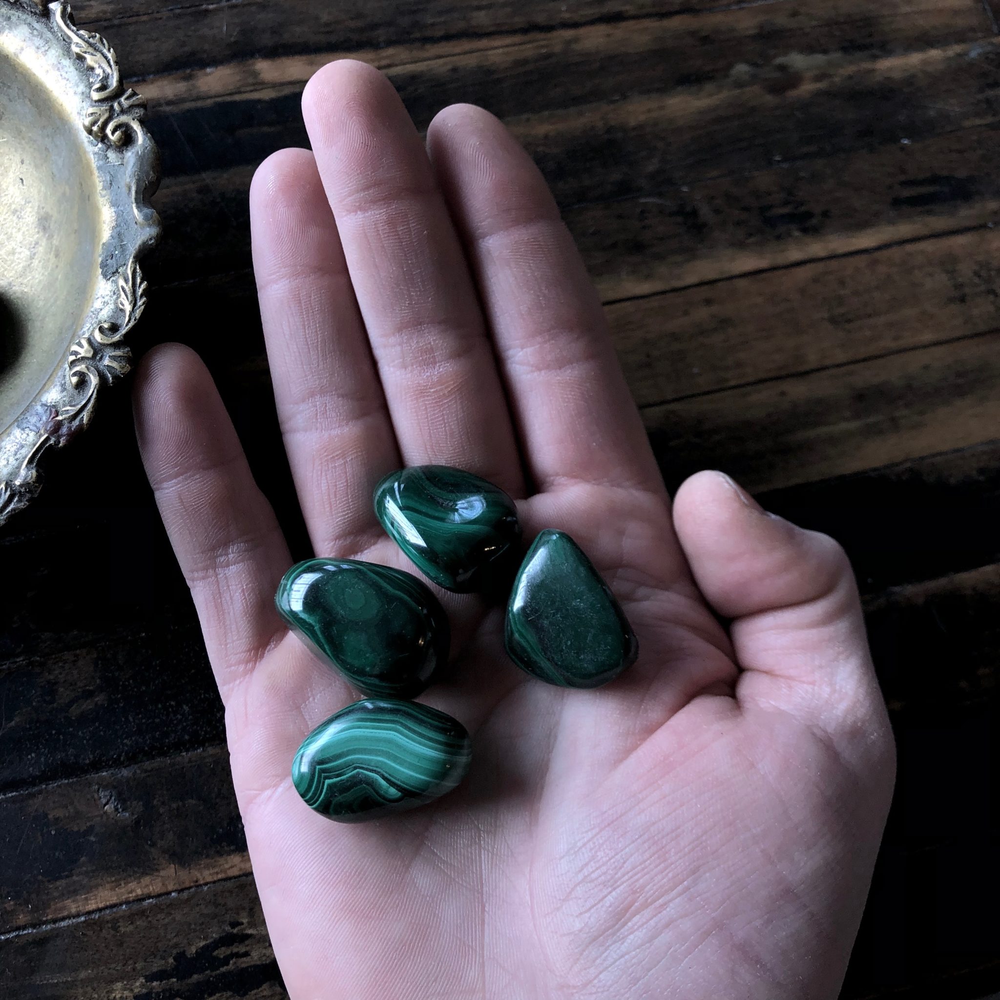 Single Polished Malachite Stone. - RitualCravt | Denver, CO