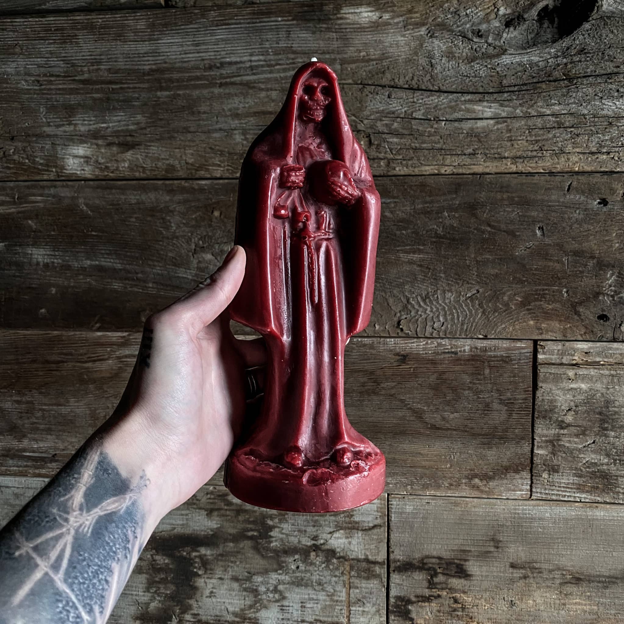 Beeswax Santa Muerte Candle. By Madame Pamita. - RitualCravt | CO