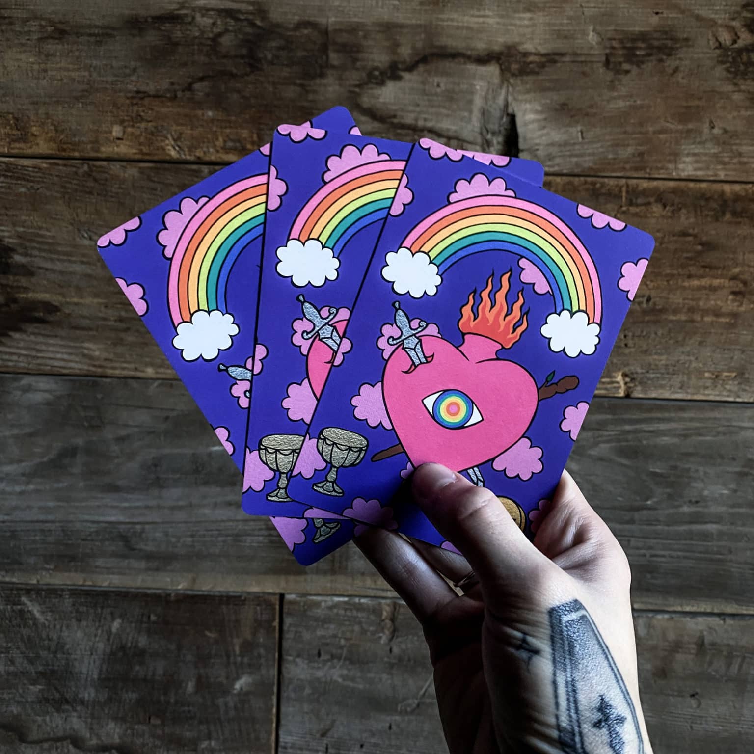 Rainbow Heart Tarot Deck. - RitualCravt | Metaphysical & Witchy Wares